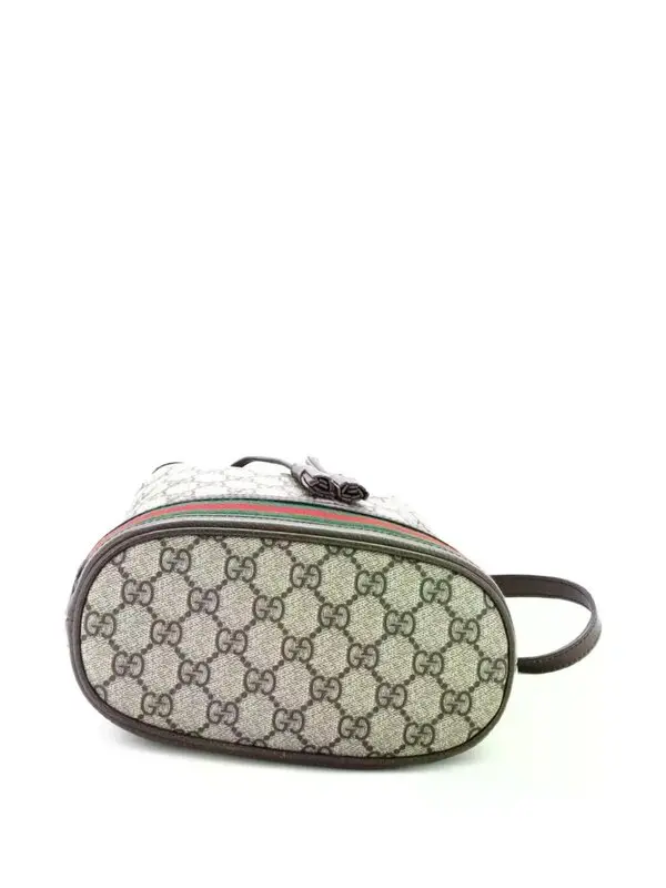 Gucci Ophidia Gg Coated Canvas Small Bucket Bag - Brown