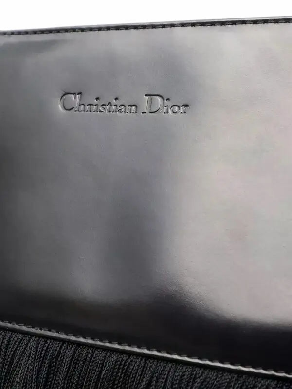Dior Leather Fringe Chain Crossbody Bag