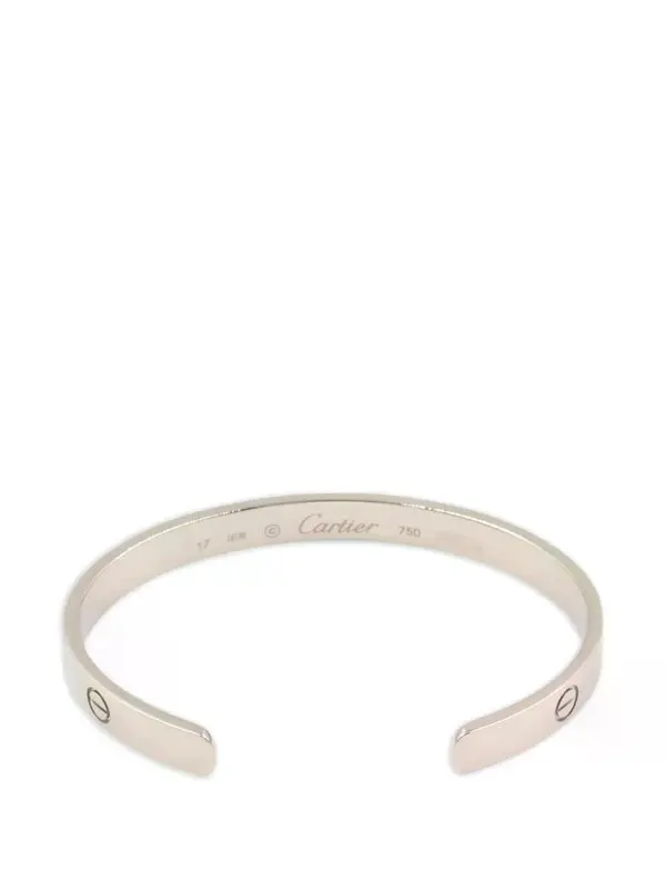 Cartier 18k White Gold Love Open Bangle