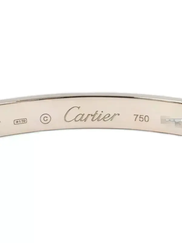 Cartier 18k White Gold Love Open Bangle