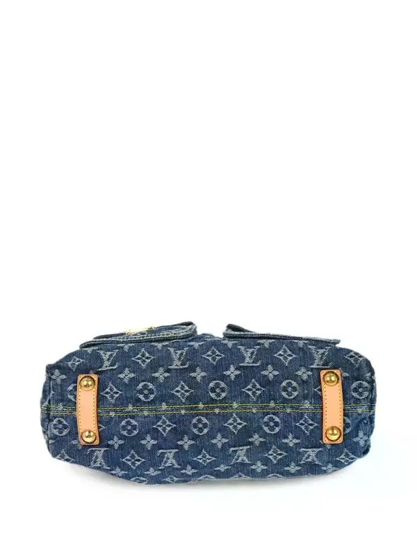 LOUIS VUITTON 2006 Gm Baggy Monogram Denim Tote Bag