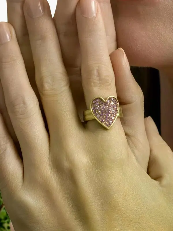 LEIGH MAXWELL Sapphire Heart Ring