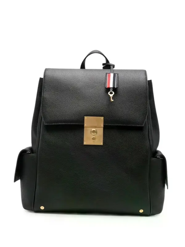 Thom Browne Bolton Pebbled-leather Push-lock Backpack