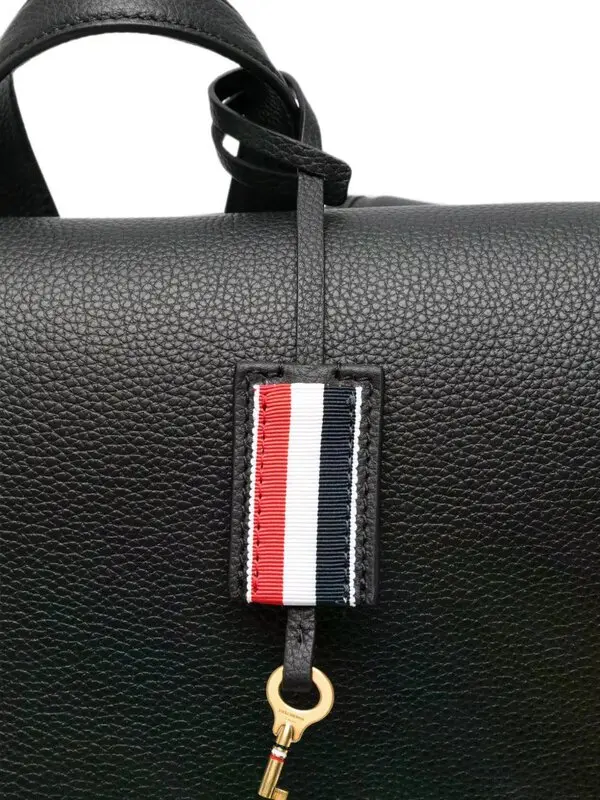 Thom Browne Bolton Pebbled-leather Push-lock Backpack