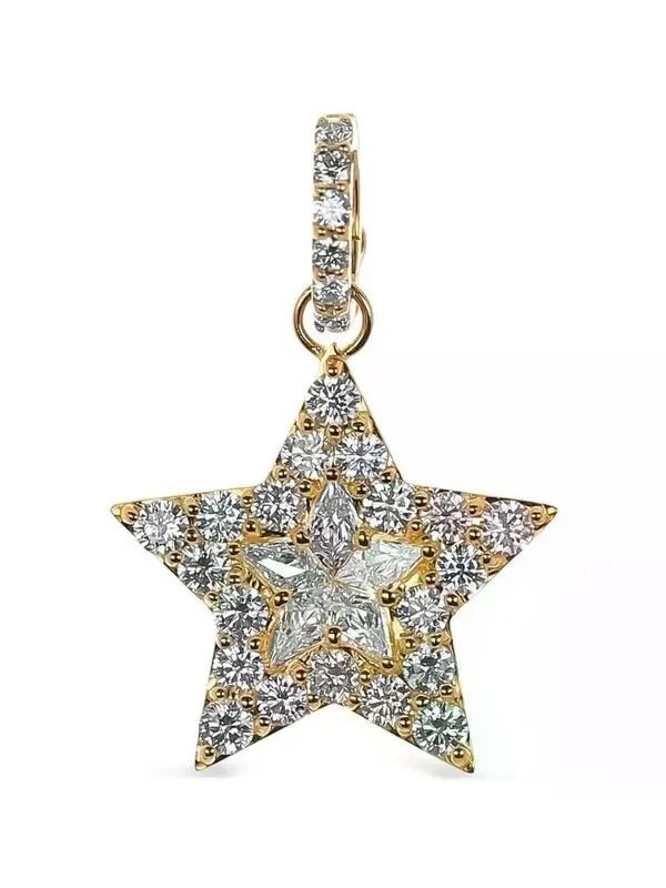 BUDDHA MAMA Yellow Diamond Kite Star Pendant - Gold