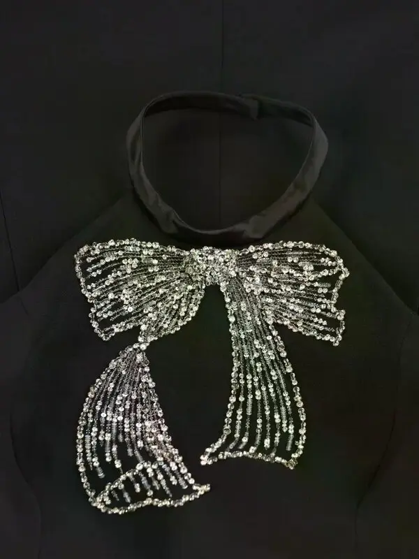 Valentino Garavani Crystal-embroidered Bow Mini Dress