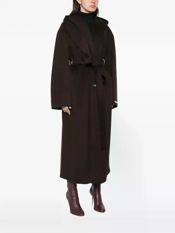 Sportmax Hooded Belted Coat