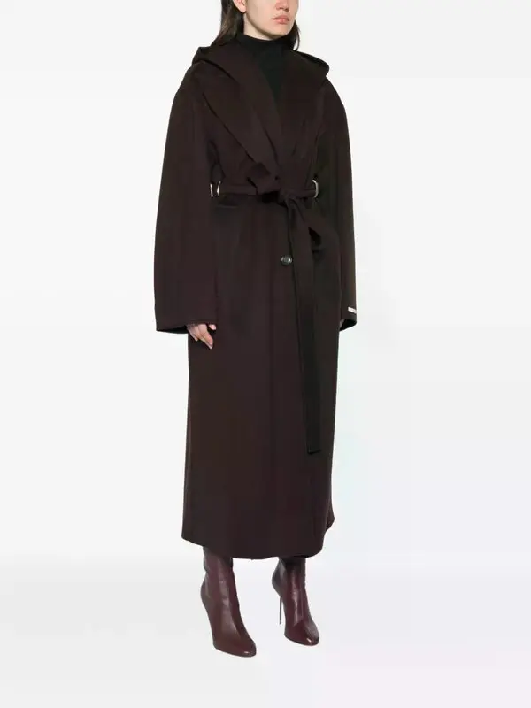 Sportmax Hooded Belted Coat