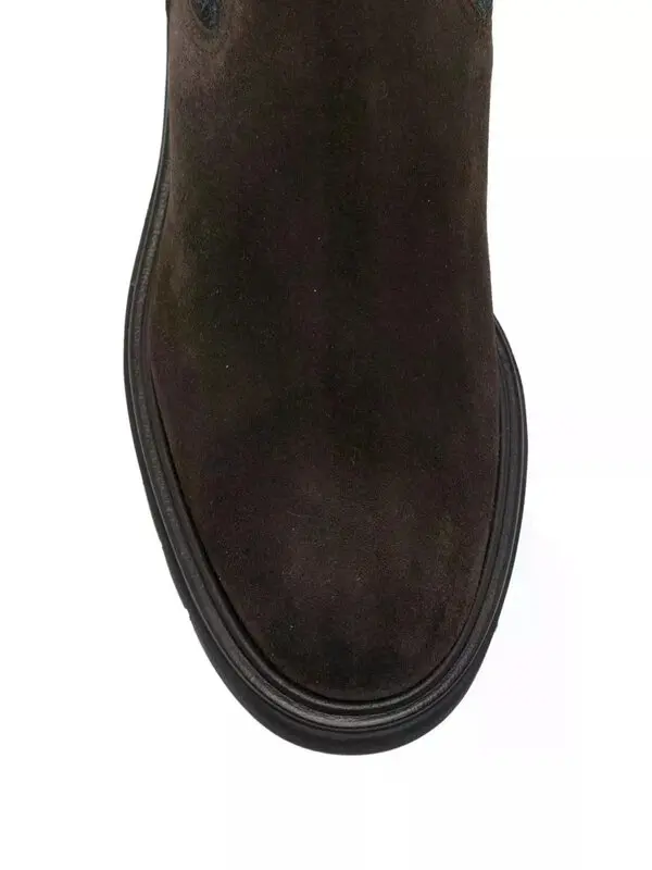 HENDERSON BARACCO Suede Panelled Boots - Brown