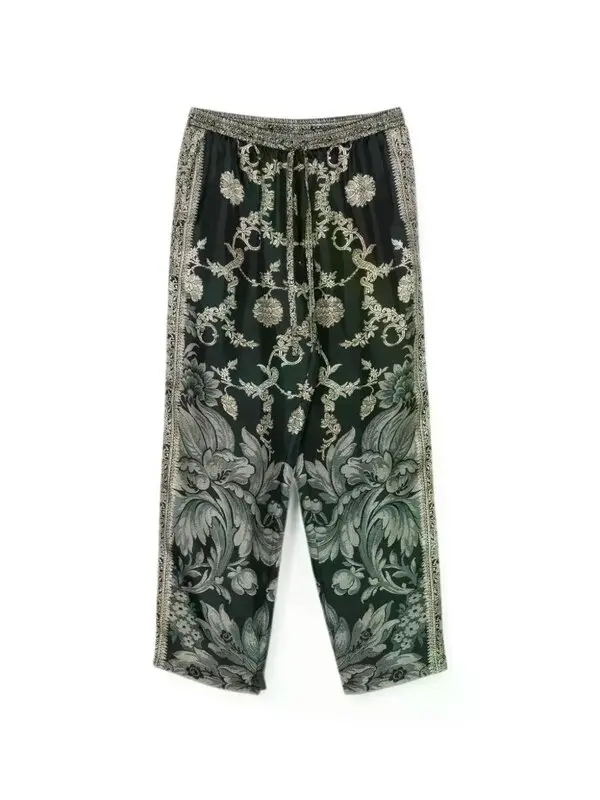 PIERRE-LOUIS MASCIA Aloe Floral Print Drawstring Trousers