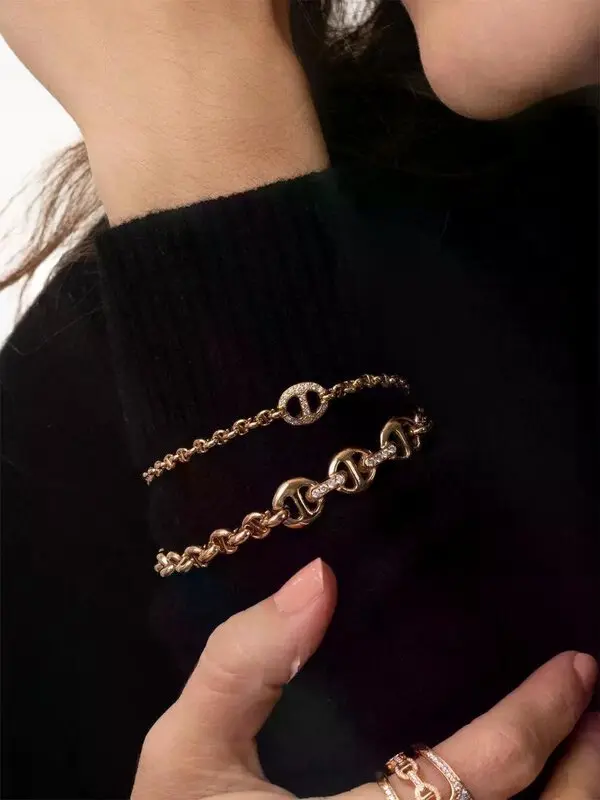 Hoorsenbuhs 18k Yellow Diamond Open-link Bracelet