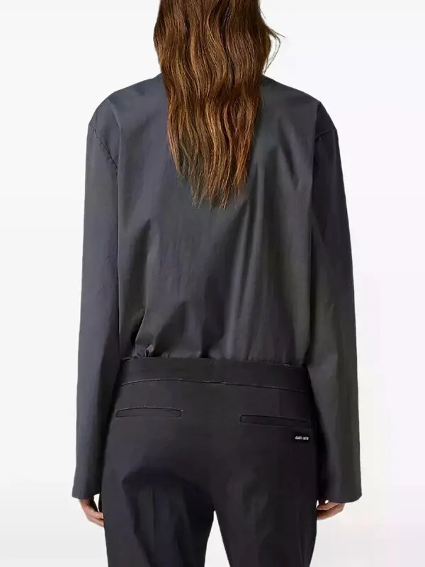 Miu Miu Stretch Poplin Long Sleeve Top