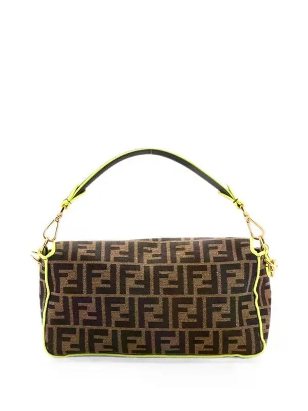 Fendi Baguette Nm Bag Zucca Canvas Medium Shoulder Bag - Brown