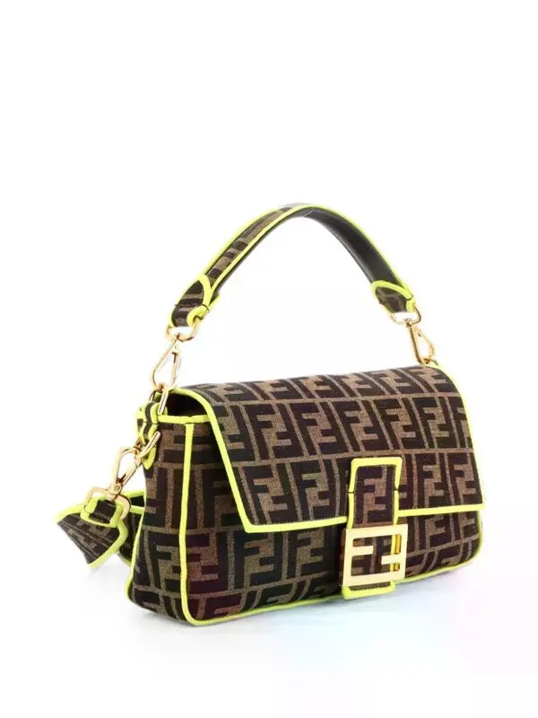 Fendi Baguette Nm Bag Zucca Canvas Medium Shoulder Bag