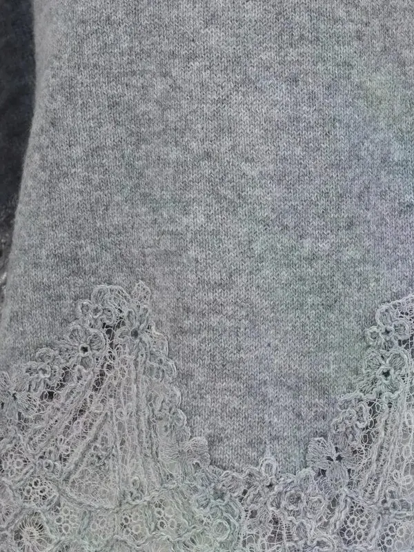Ermanno Scervino Lace-trim Boat-neck Sweater