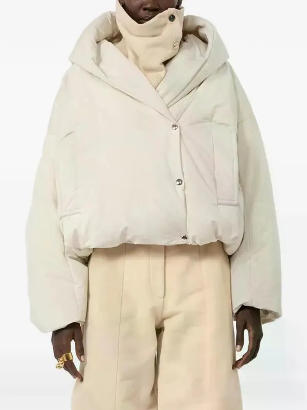Sportmax Spxvodka Quilted Hooded Jacket - Neutrals