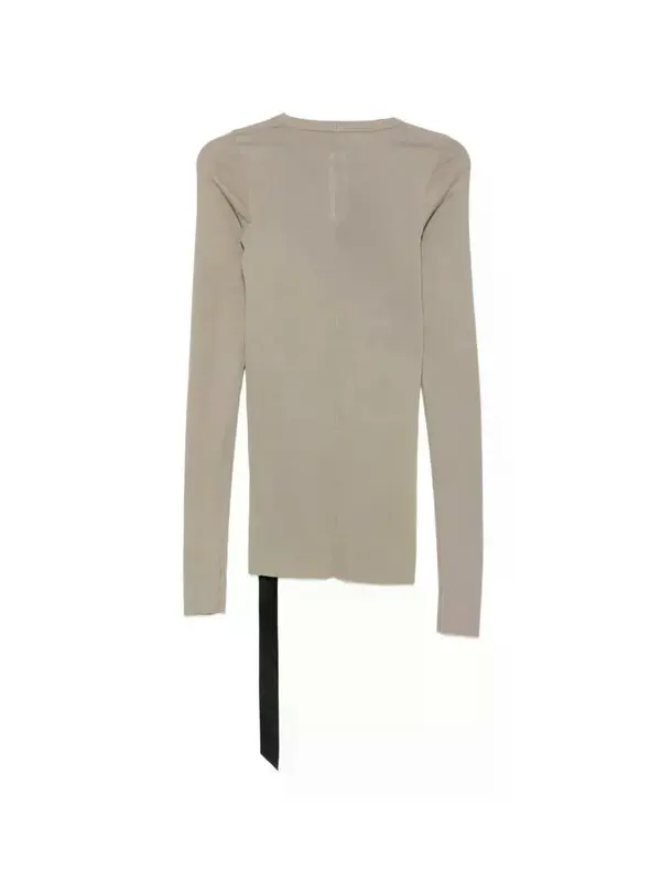 Rick Owens Long-sleeve Cotton T-shirt With Logo Tape Detail