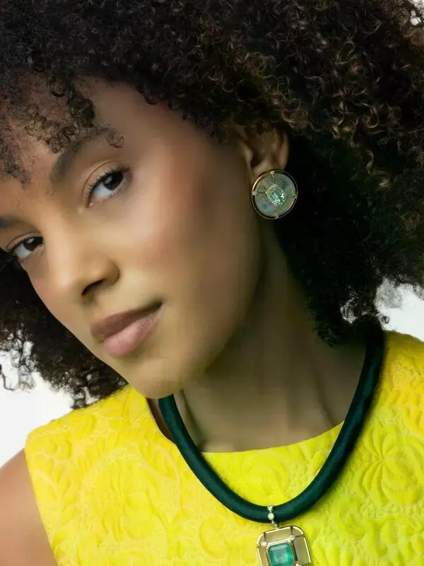 DENISE CASSOU Tourmaline Beryl Earrings
