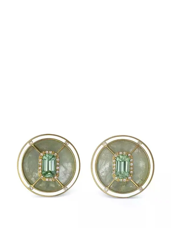 DENISE CASSOU 18k Yellow Tourmaline And Diamond Earrings - Gold