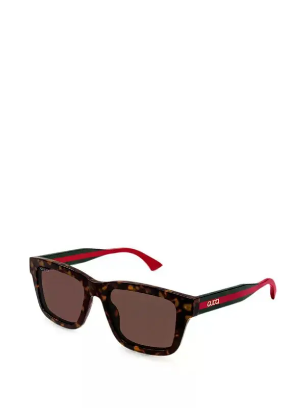 Gucci Tortoiseshell-effect Square-frame Sunglasses