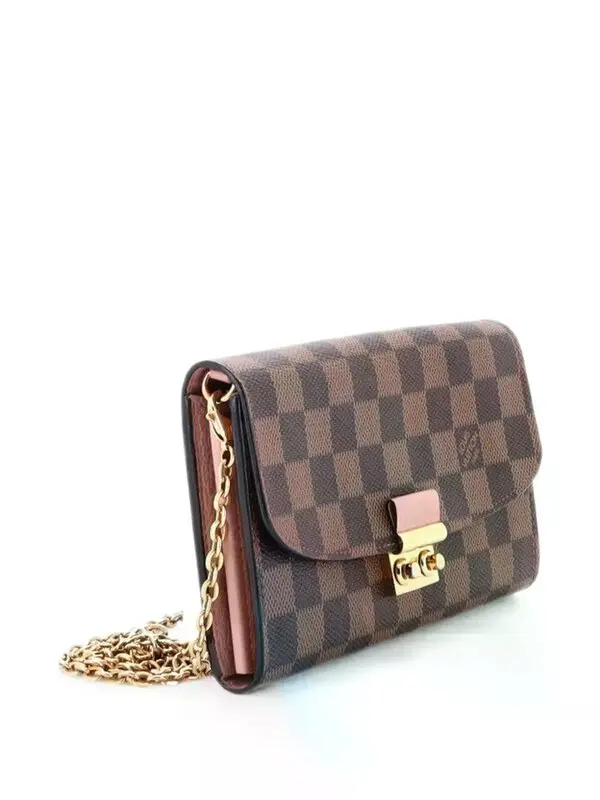 LOUIS VUITTON Croisette Chain Wallet Damier Crossbody Bag - Brown