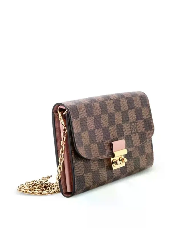LOUIS VUITTON Croisette Chain Wallet Damier Crossbody Bag