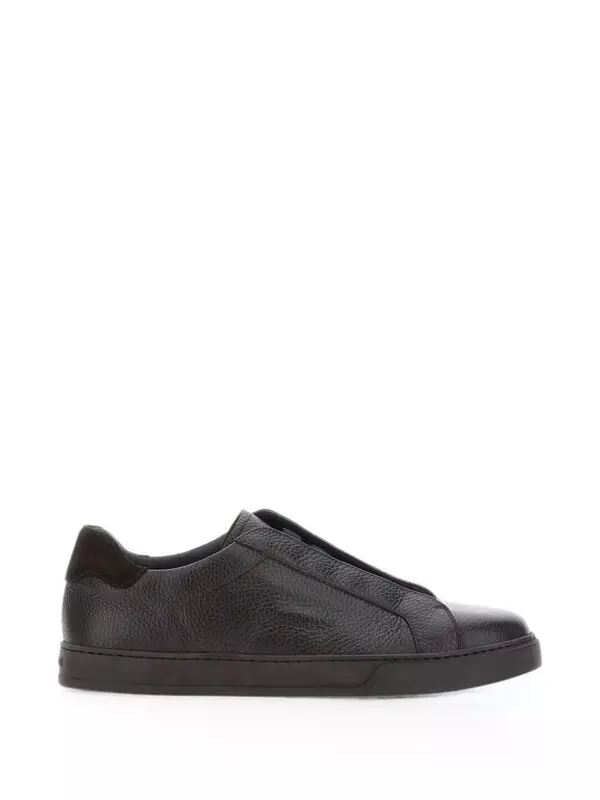 DOUCAL'S Grainy Leather Sneakers