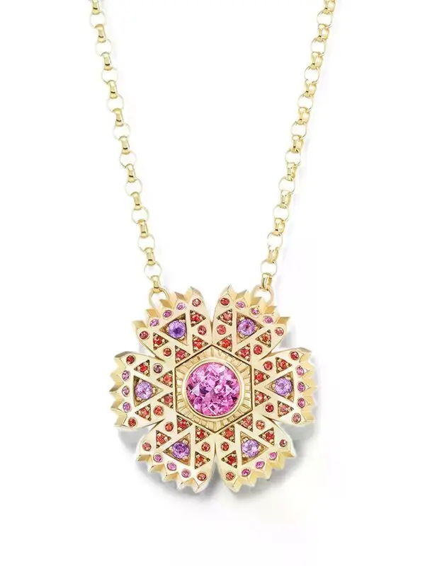 Harwell Godfrey Multi-stone Floral Pendant Necklace