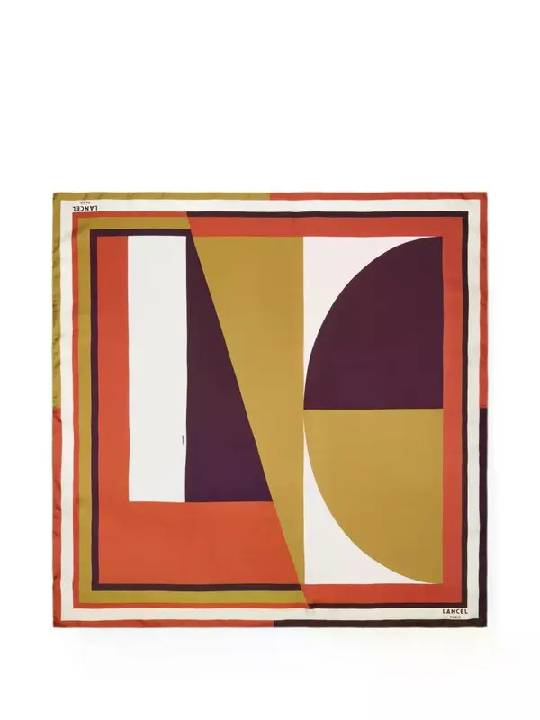 LANCEL Geometric-print Silk Scarf