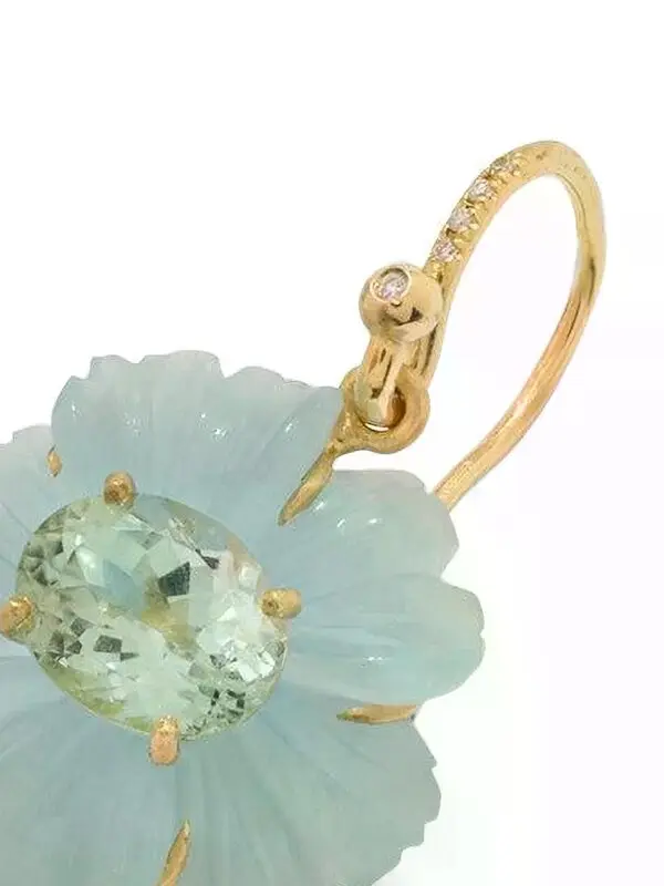 Irene Neuwirth One Of A Kind Tropical Flower Earrings - Gold