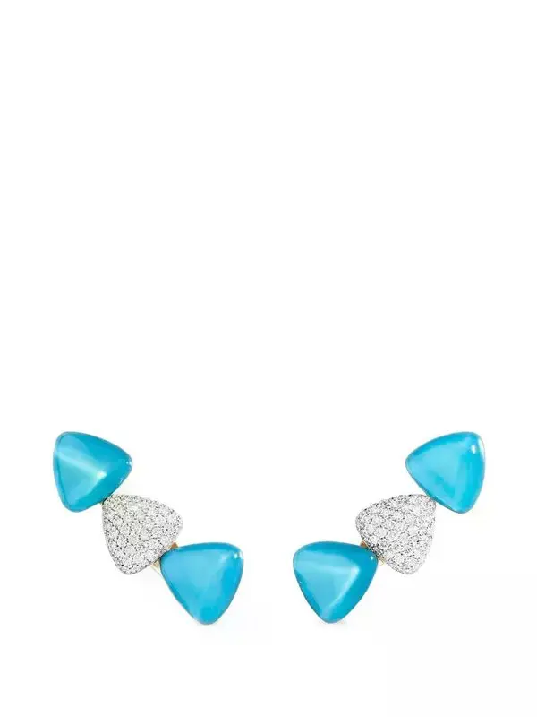 Vhernier Multi-stone Diamond And Turquoise Earrings - Blue