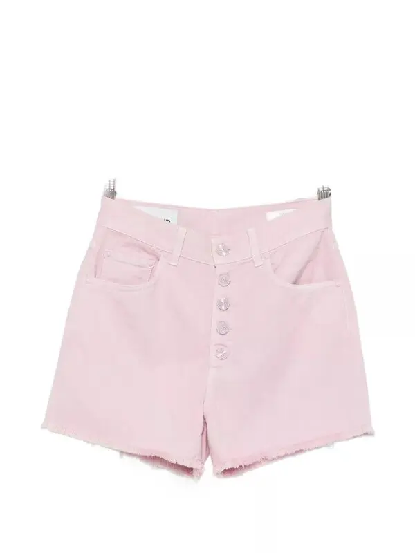 DONDUP Denim Button-fly Shorts With Frayed Hem