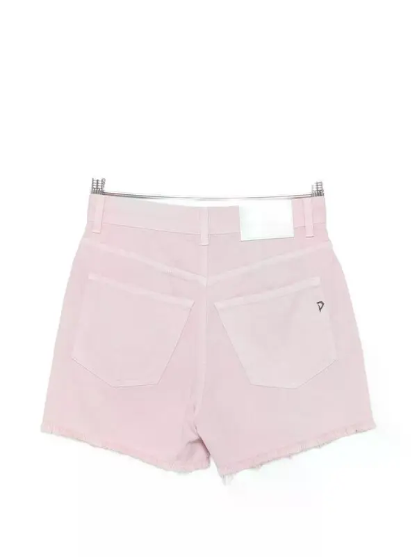DONDUP Denim Button-fly Shorts With Frayed Hem