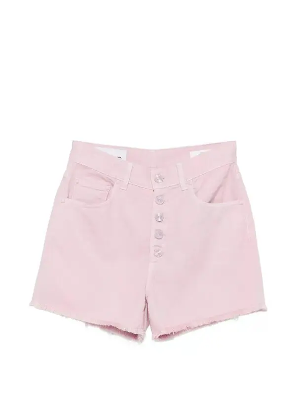 DONDUP Denim Button-fly Shorts With Frayed Hem