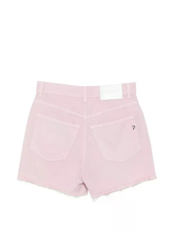 DONDUP Denim Button-fly Shorts With Frayed Hem
