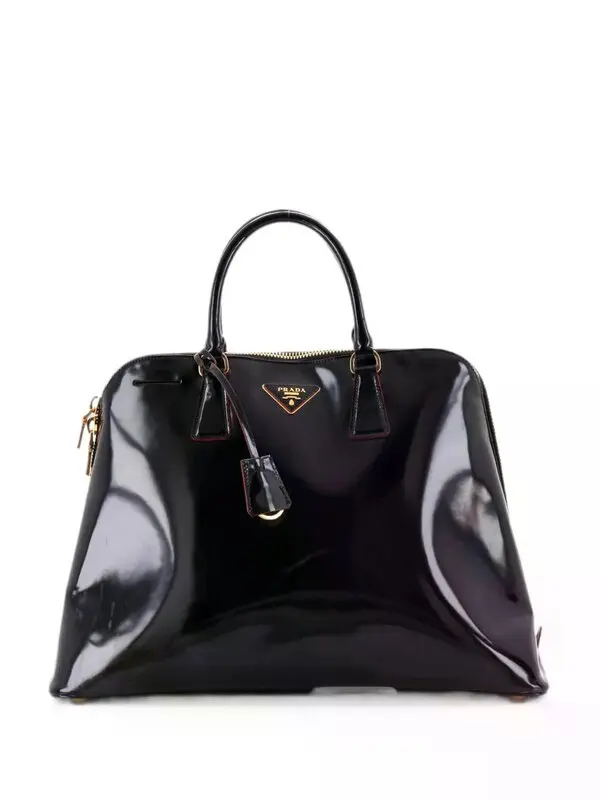 Prada Promenade Bag Spazzolato Leather Large Satchel