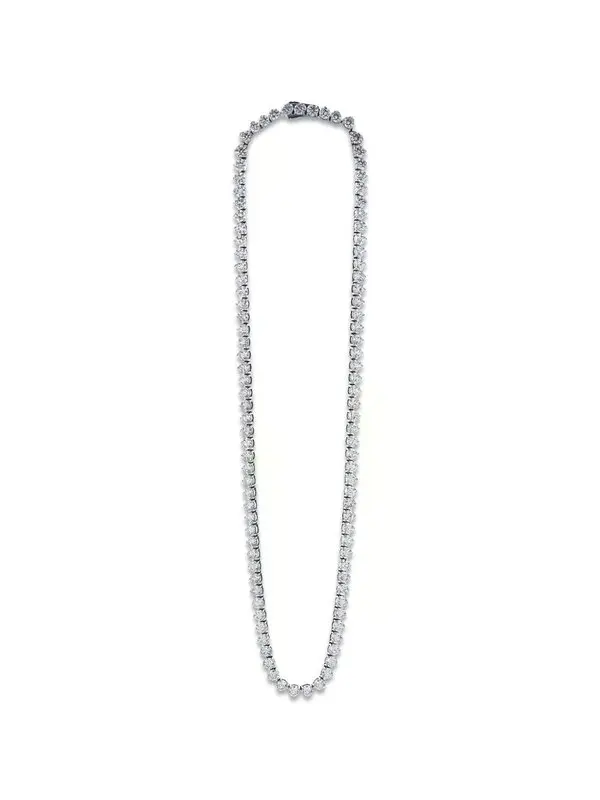 WITH LOVE 14k White Gold Lab-grown Diamond Tennis Necklace - Silver