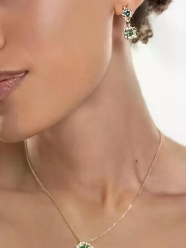 SUZANNE KALAN Opal And Emerald Drop Earrings