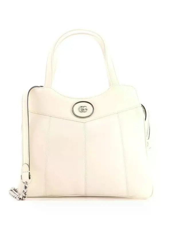 Gucci Petite Gg Quilted Leather Small Tote Bag - White