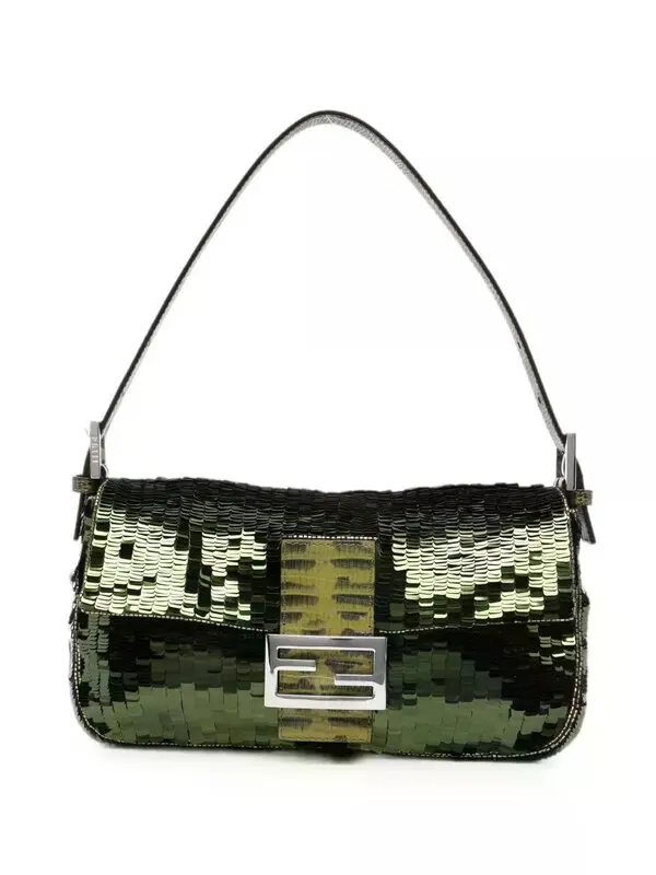 Fendi Baguette Sequin-embellished Shoulder Bag