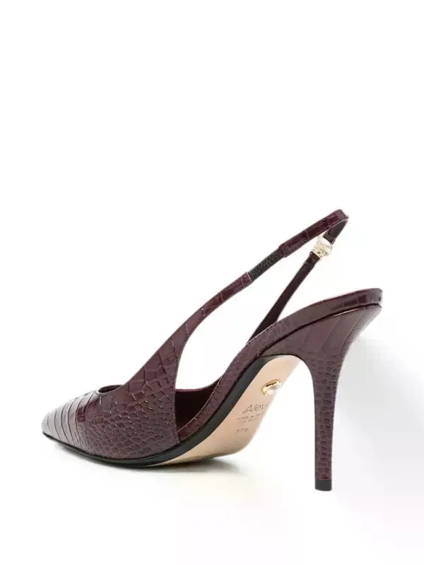 ALEVI MILANO Croc-effect Slingback Pumps