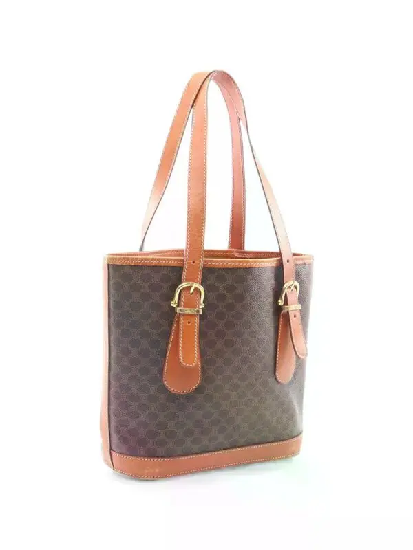 Celine 1990-2000 Macadam Coated Canvas Tote Bag