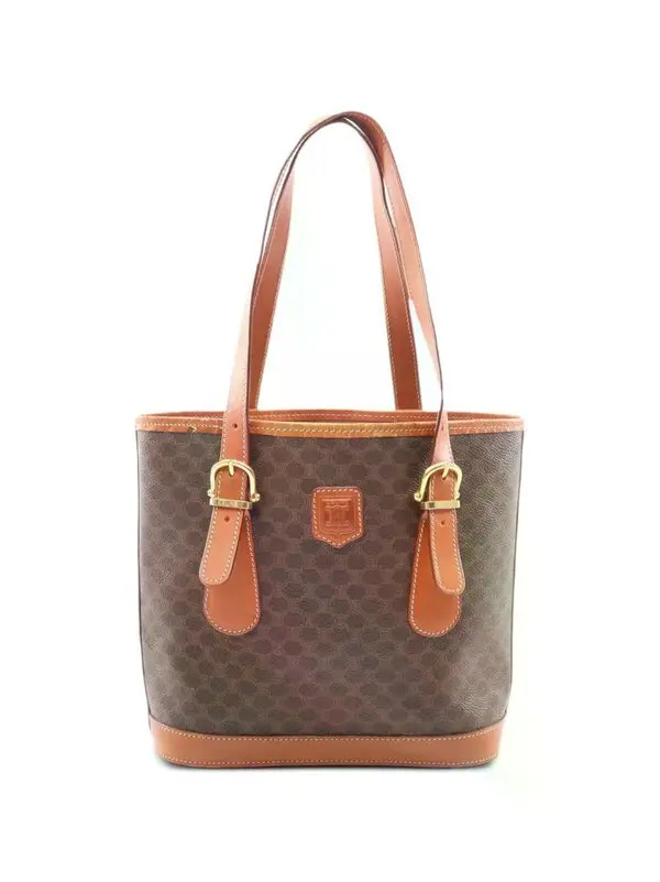 Celine Macadam Coated Canvas Tote Bag - Brown