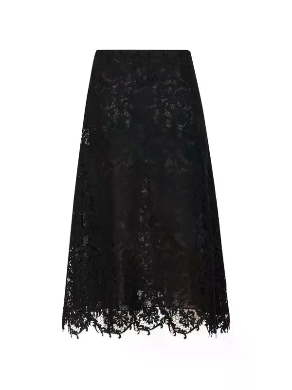 Fendi Macramé Lace Midi Skirt