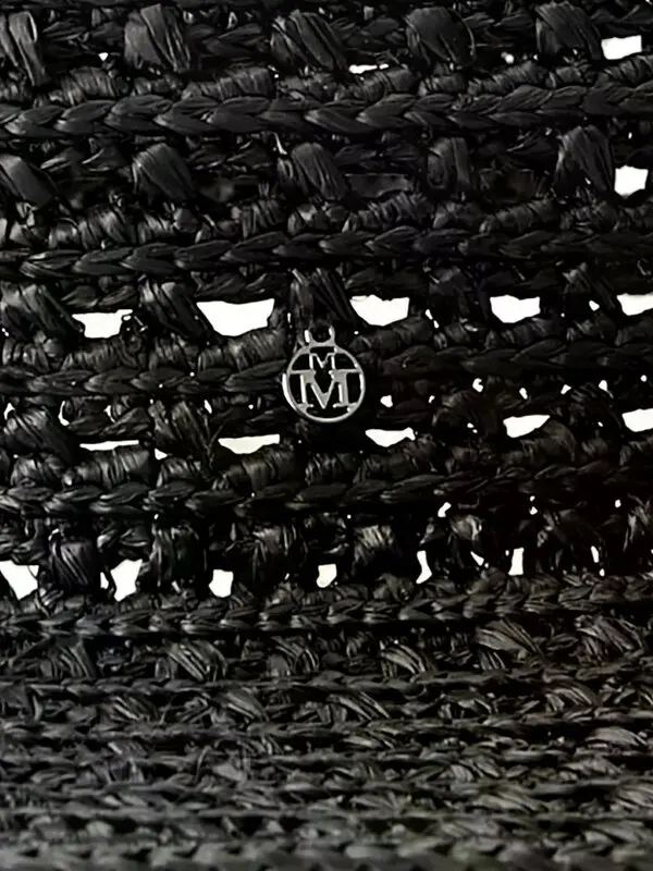 MAISON MICHEL Charles Woven Hat - Black