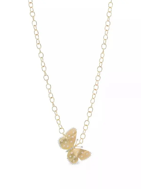 TANYA FARAH Butterfly Diamond Necklace - Gold