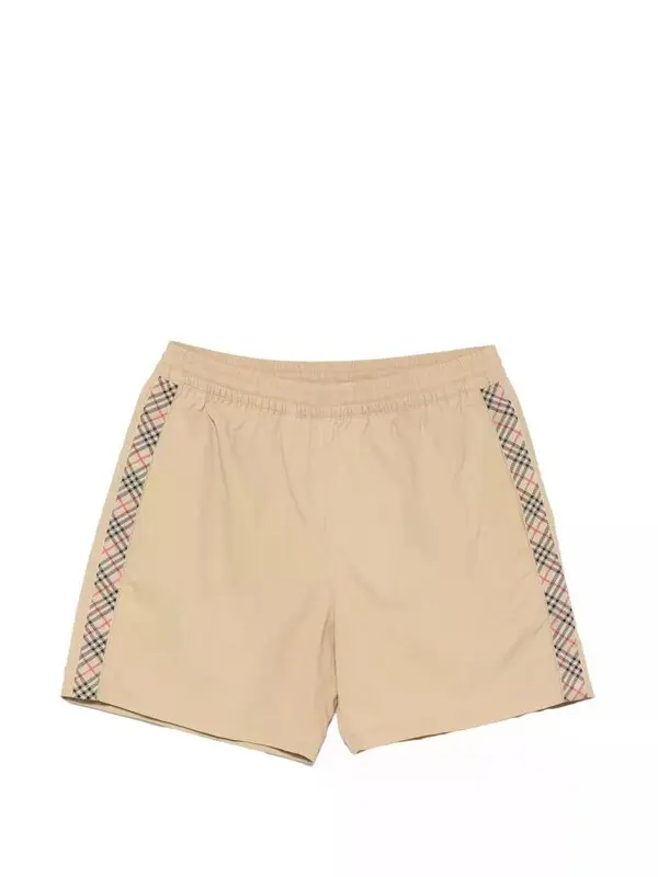 Burberry Check-stripe Swim Shorts