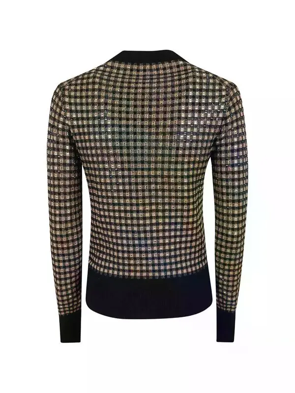 Ermanno Scervino Crystal-embellished Gingham Cardigan