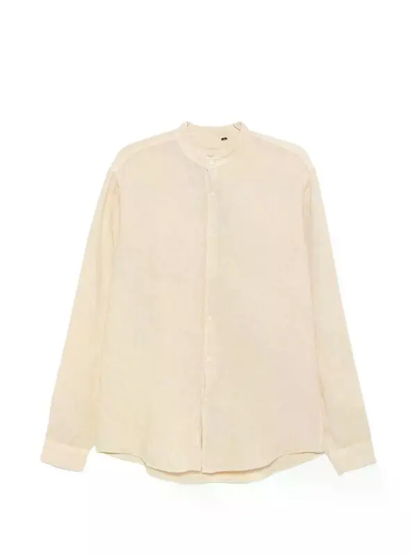 COSTUMEIN Band-collar Long-sleeve Shirt - Neutrals