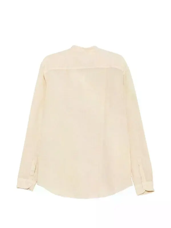 COSTUMEIN Band-collar Long-sleeve Shirt - Neutrals